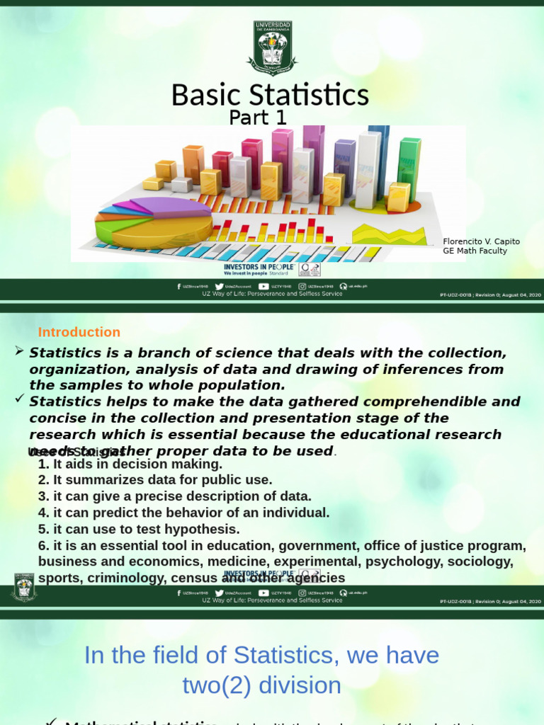 I Statistical As A Tools Part 1 1 | PDF | Statistics | Level Of Measurement