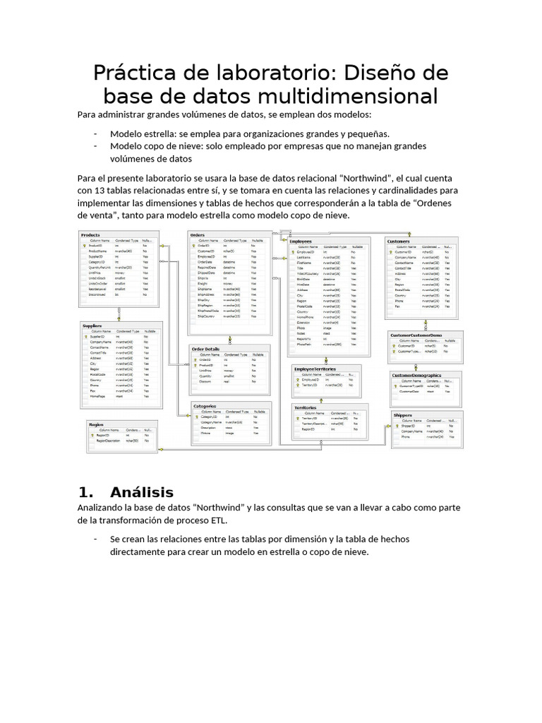 Diseño de Base de Datos Multidimensional | PDF | Bases de datos | Recuperación de información