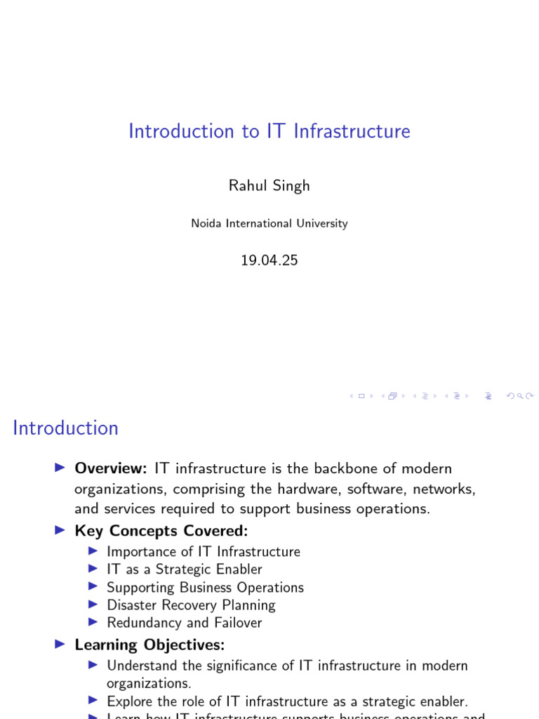 Introduction To IT Infrastructure | PDF | Computer Network | Operating System