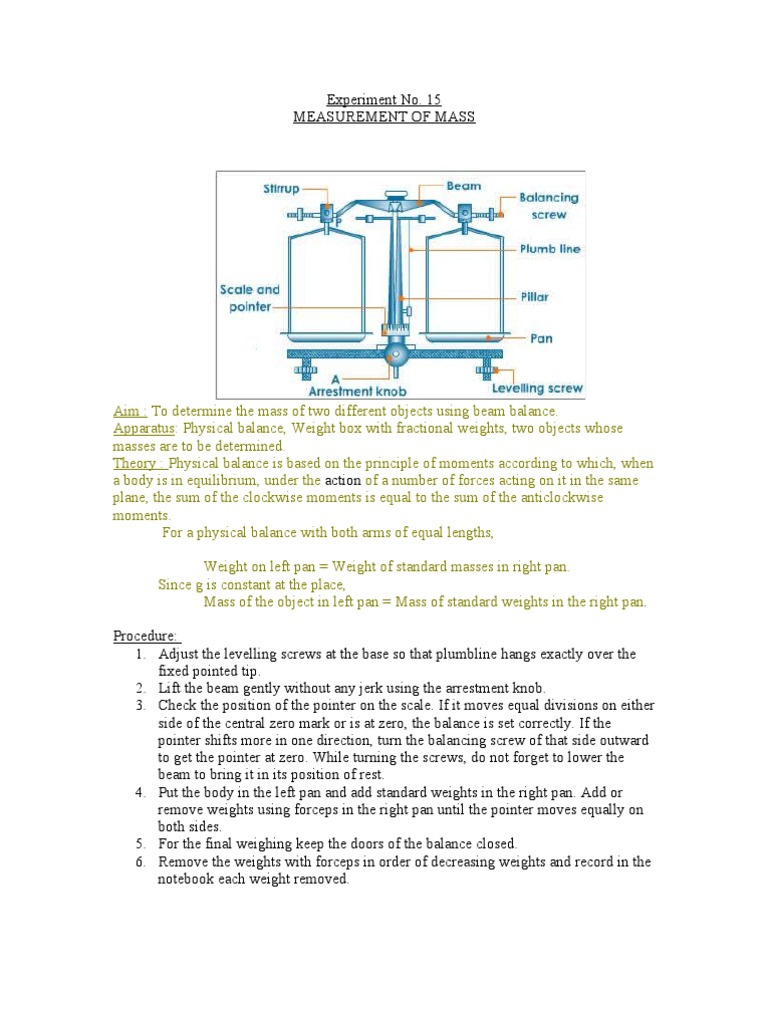 Physical Balance | Weighing Scale | Weight