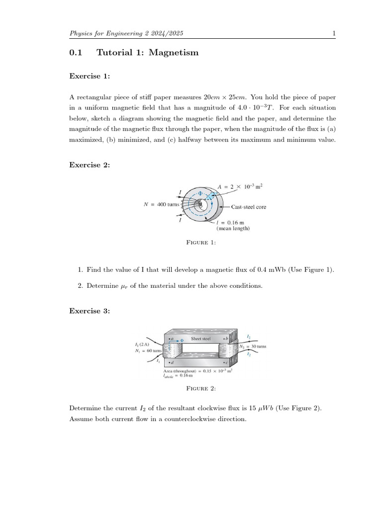 Tutorial1 Physics For Engineering 2 063055 | PDF | Physical Quantities ...