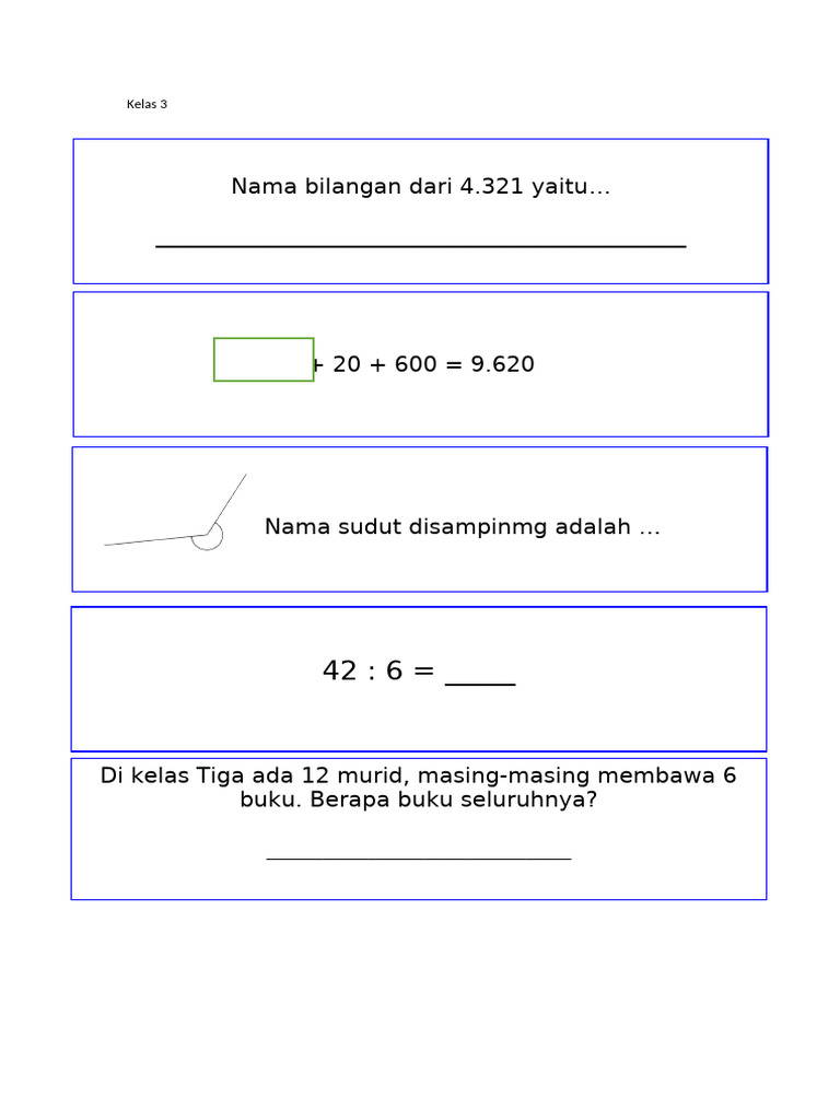 Soal Games Kelas 3 | PDF