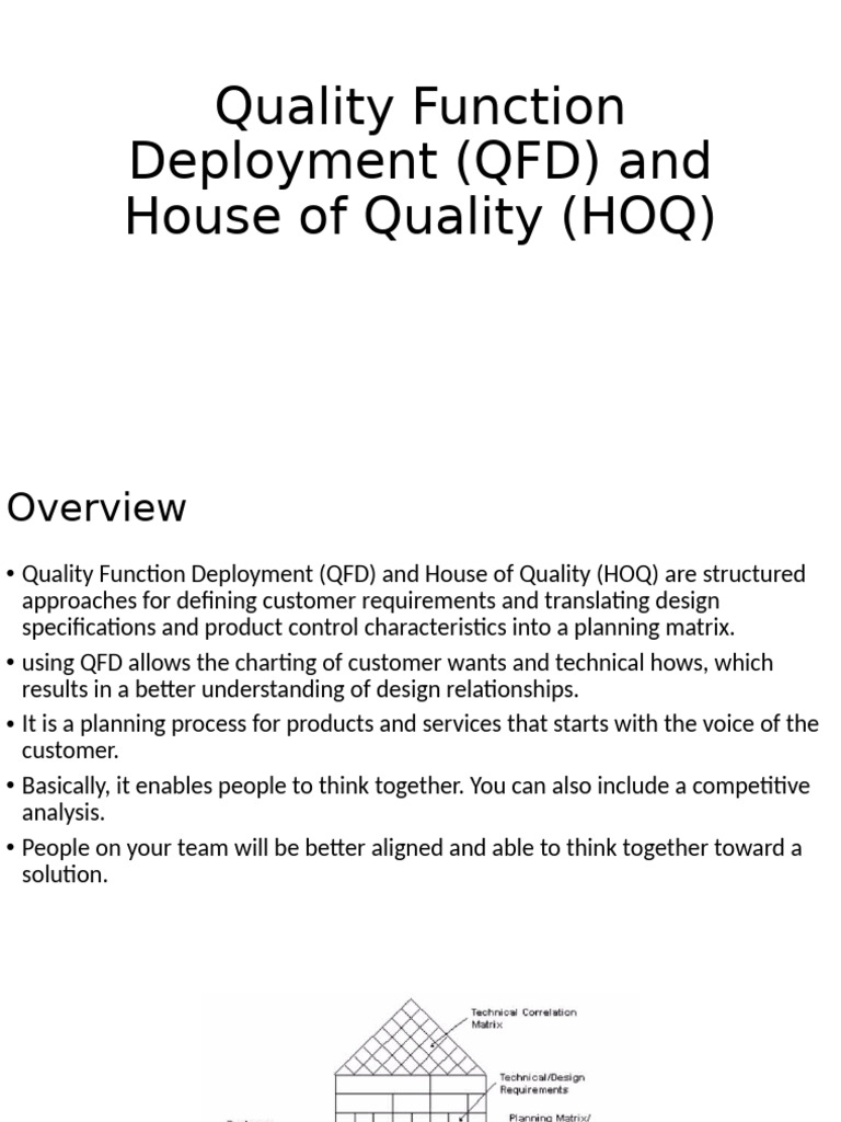 Quality Function Deployment (QFD) and House | PDF | Matrix (Mathematics)