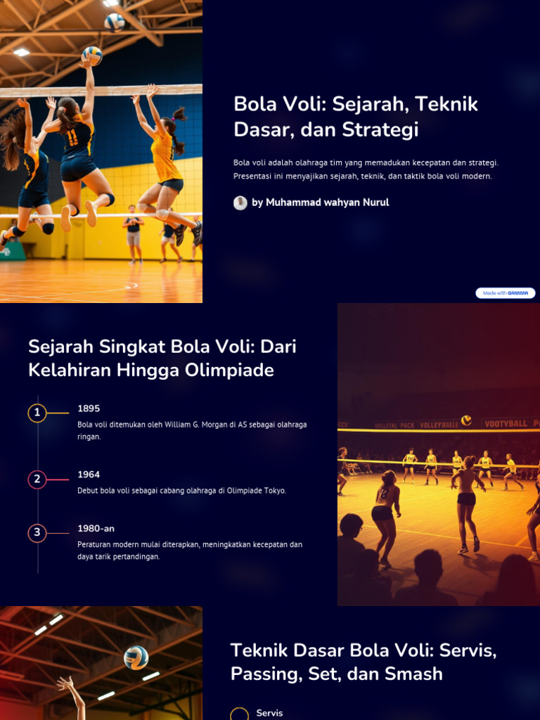 Sejarah dan Teknik Dasar Bola Voli | PDF