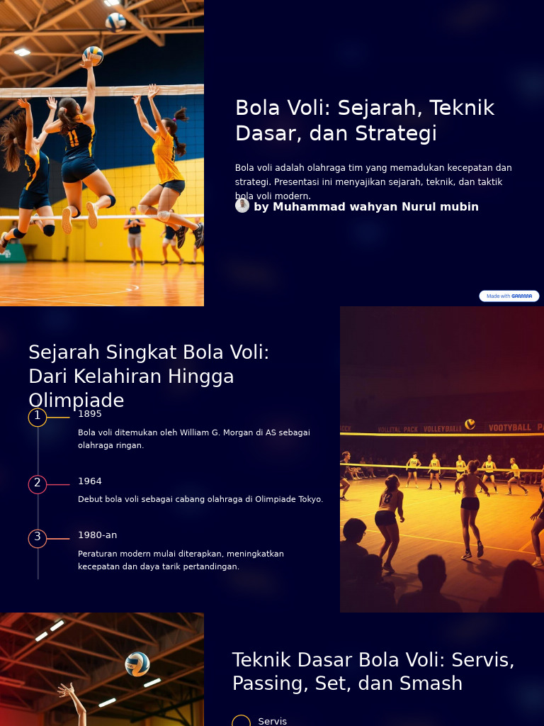 Bola Voli Sejarah Teknik Dasar Dan Strategi | PDF