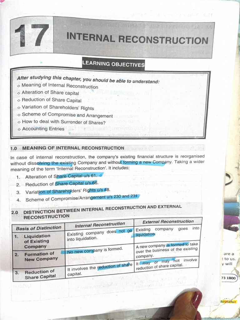 Internal Reconstruction - Tulsian | PDF