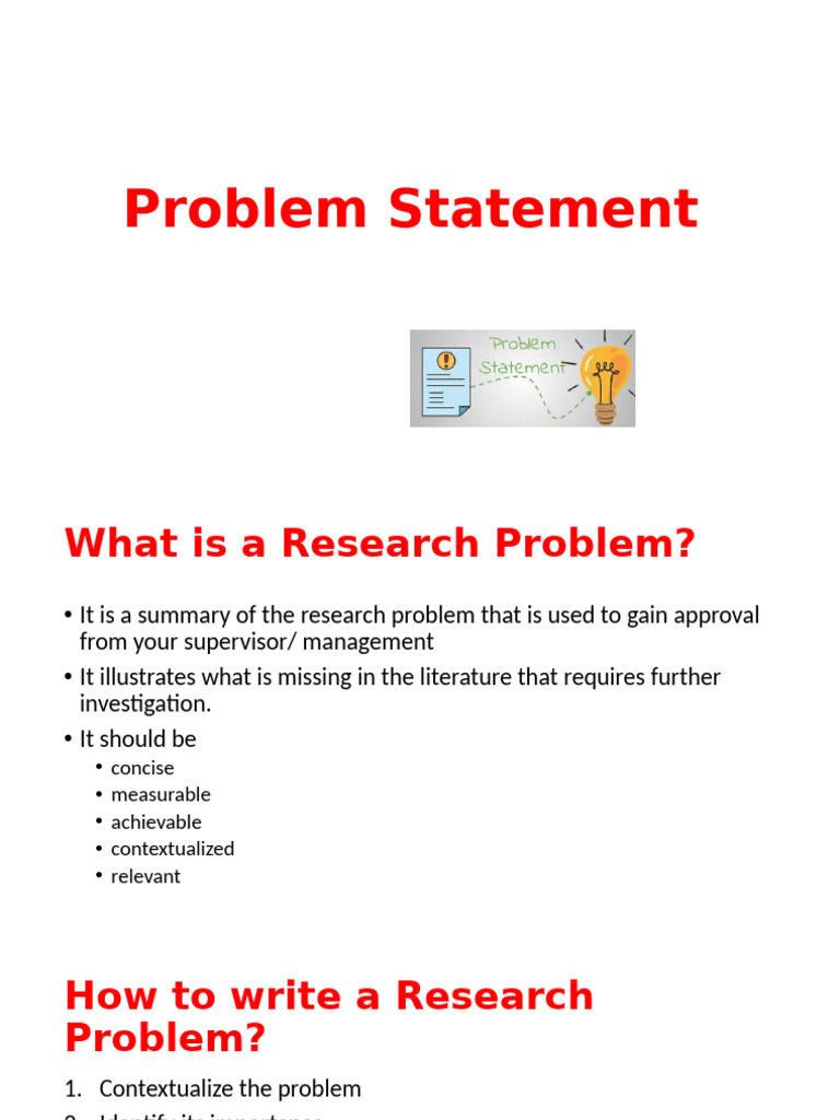 Writing Effective Research Problems | PDF | Major Depressive Disorder ...