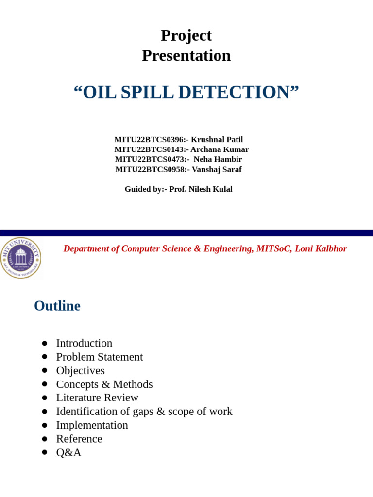 Automated Oil Spill Detection System | PDF | Remote Sensing | Machine ...