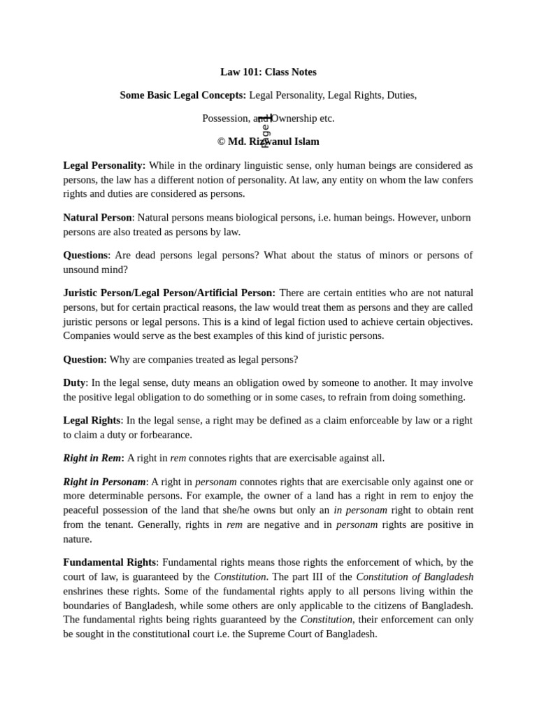 Legal Concepts and Rights Overview | PDF | Human Rights | Mortgage Law