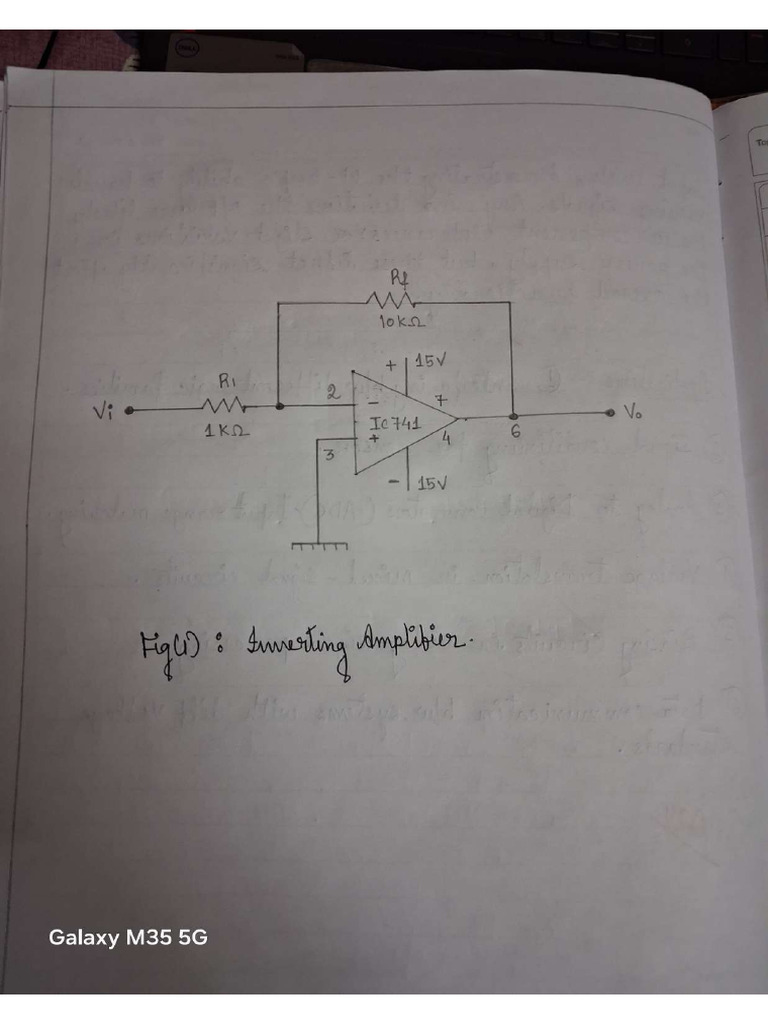 Exp - 05 - Implementation of Inverting Amplifier Using Op-Amp | PDF