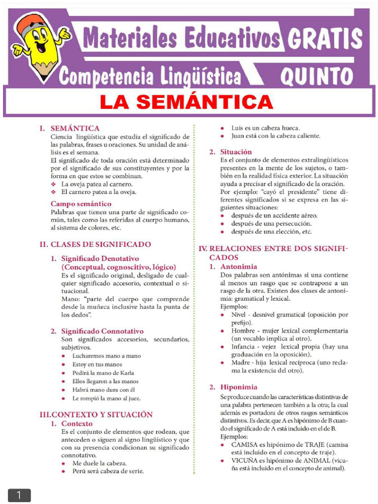 La Semántica | PDF