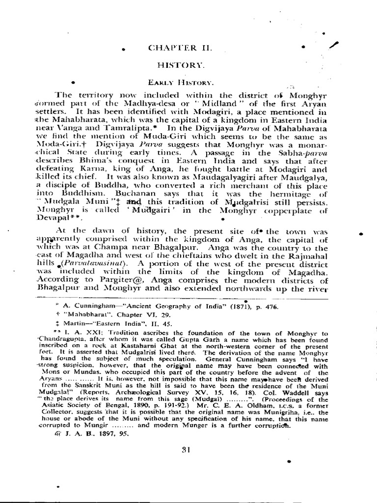 Monghyr - Old History | PDF