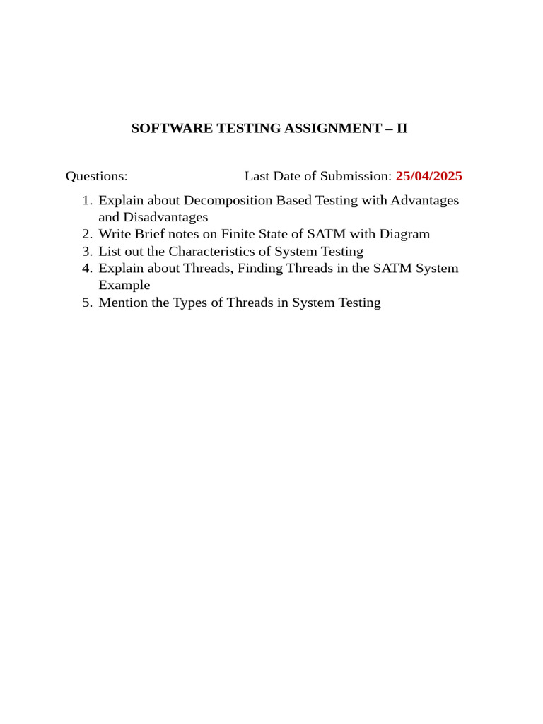 Software Testing Assignment - 2 | PDF