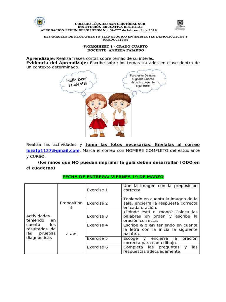 English 4TH Grade | PDF | Mecánica del lenguaje | Tipología Lingüística