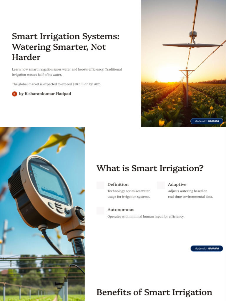 Smart Irrigation Systems Watering Smarter Not Harder | PDF | Irrigation ...