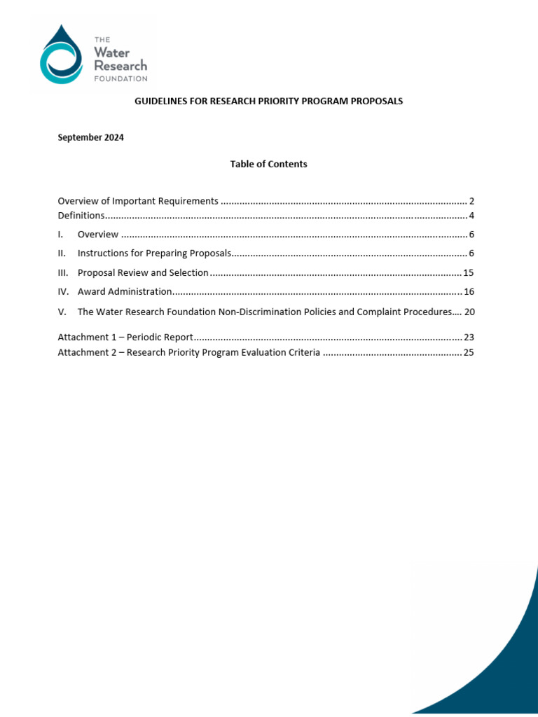 Research Priority Program Proposal Guidelines | PDF | Audit | Evaluation