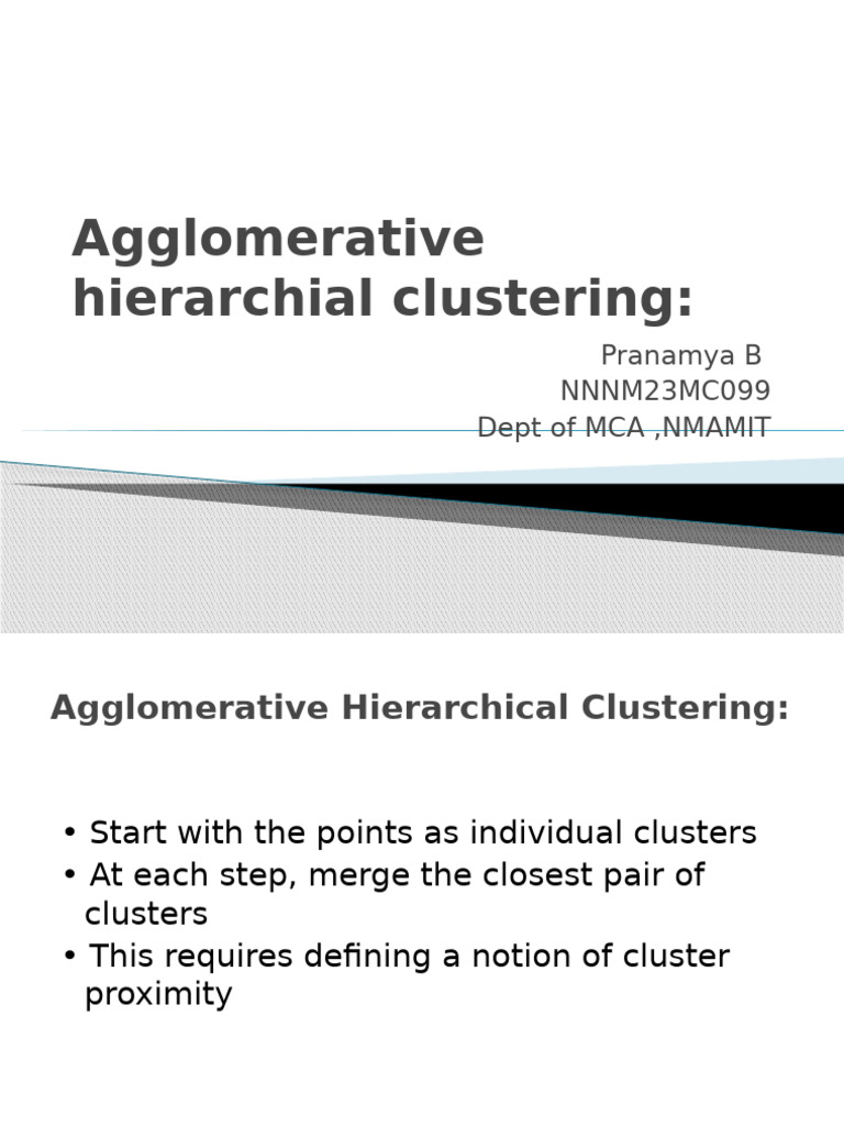 Agglomerative Hierarchial Clustering | PDF