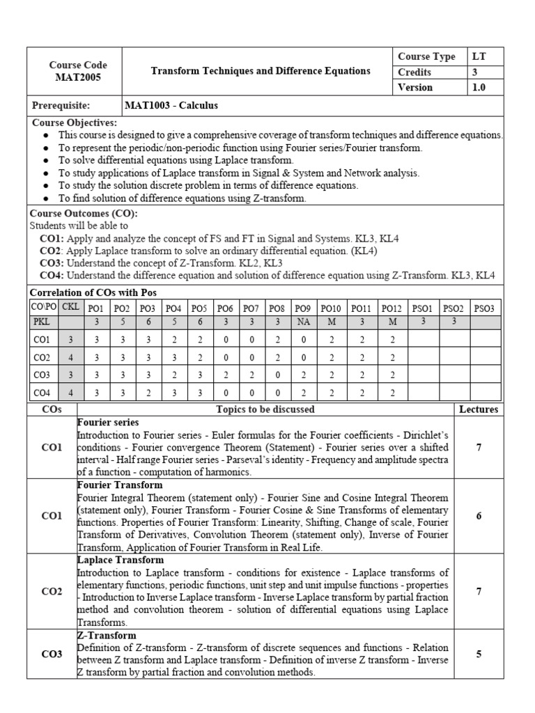 Mat2005 Transform-techniques-And-difference-equations LT 1.0 67 Mat2005 ...