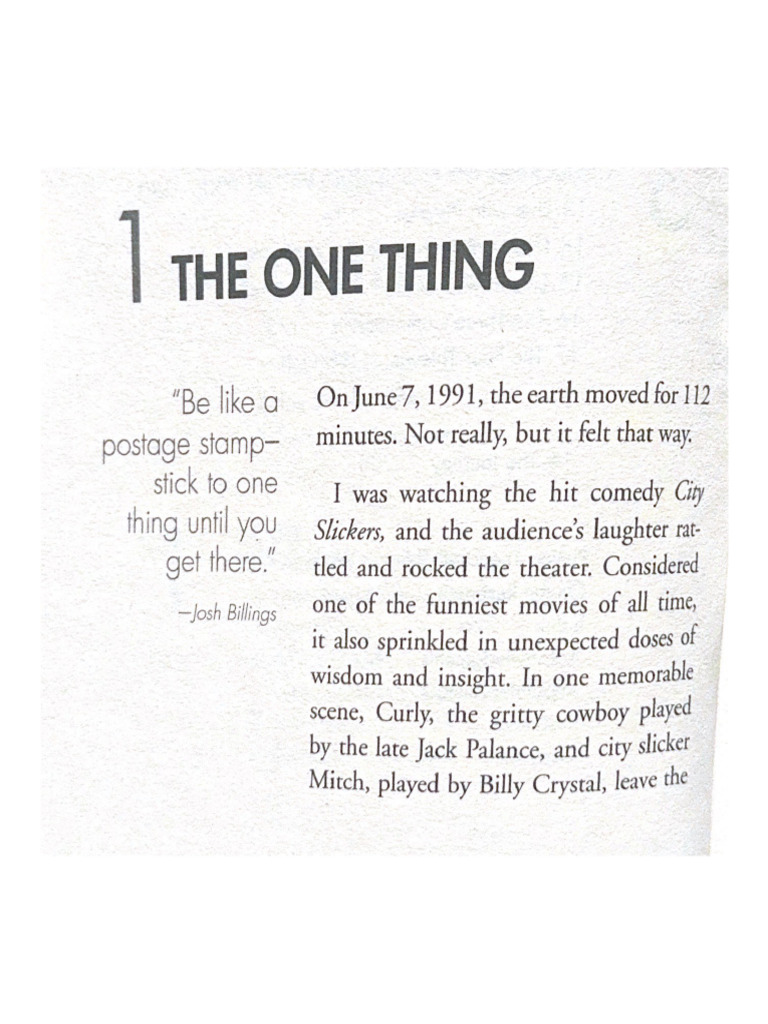 1 THE ONE THING | PDF