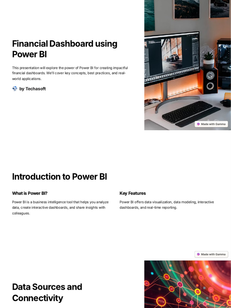 Power BI Financial Dashboard Guide | PDF | Business Intelligence | Data