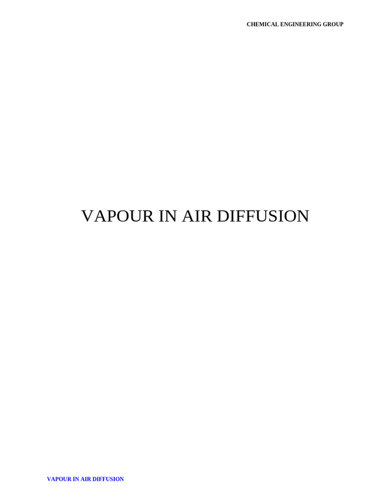 Exp - S1B - Vapor in Air Diffusion - Corrected | PDF | Diffusion | Gases