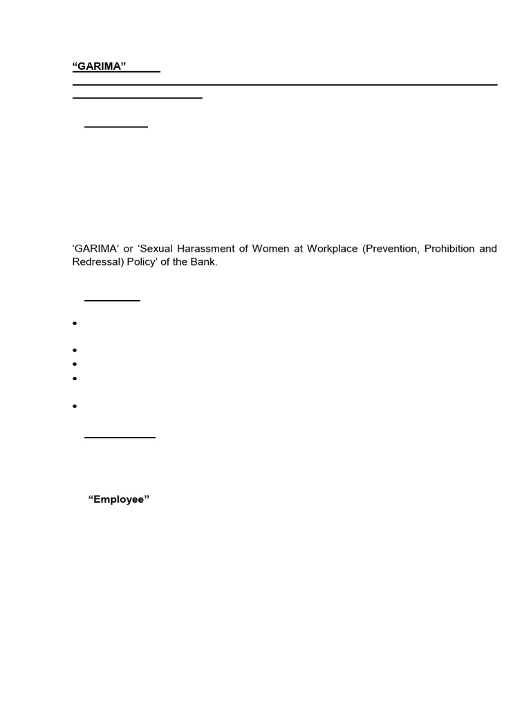081223-Abridged Garima Policy Oct 2023 Final | PDF | Sexual Harassment | Harassment