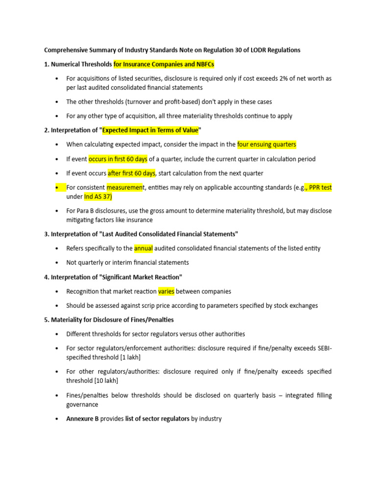 Summary of Regulation 30 Standards | PDF | Discovery (Law) | Business