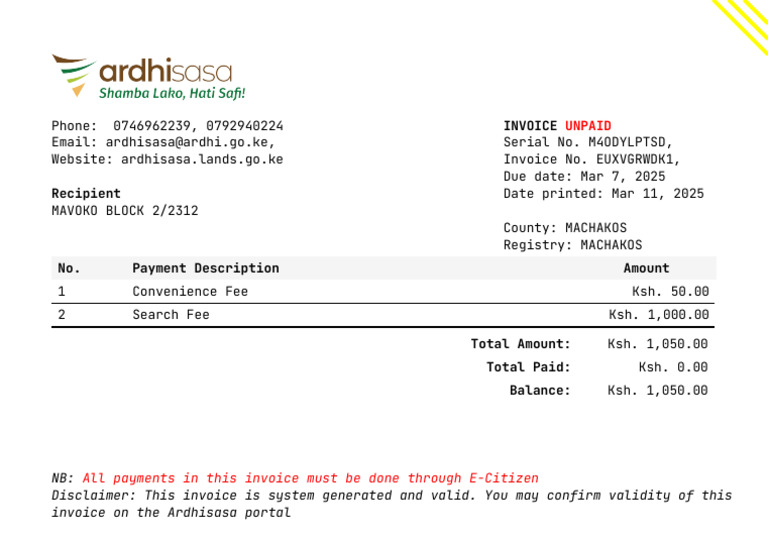 Invoice: Unpaid | PDF