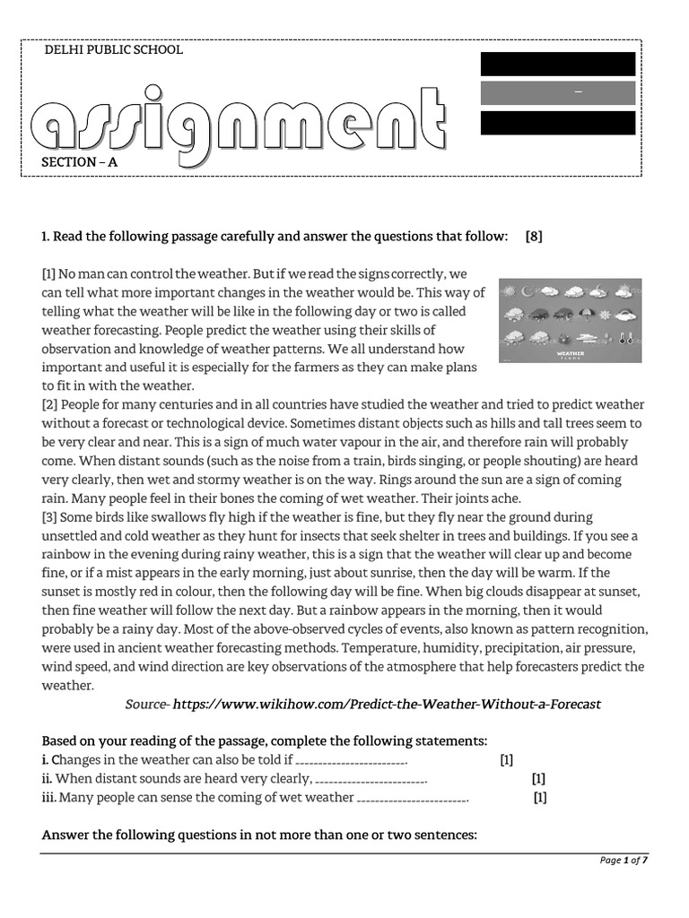 Annual Revision Assignment - CLASS VIII - 2024-25 | PDF