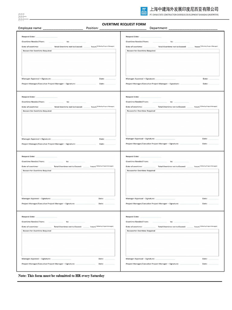Weekly HR Submission Form | PDF