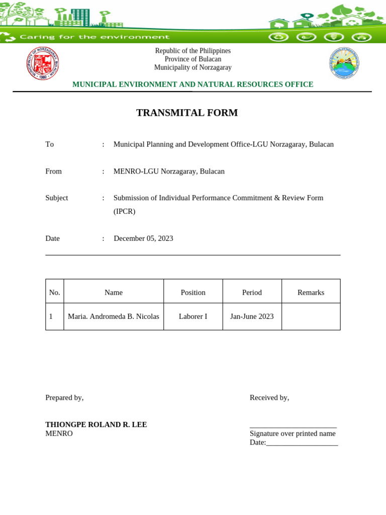 Transmital Ipcr | PDF