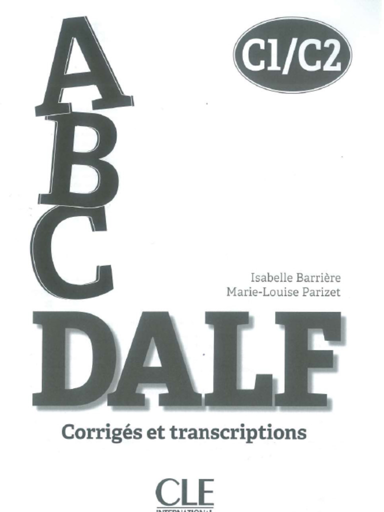 ABC DALF C1-C2 CORRIGES Et Transcriptions | PDF