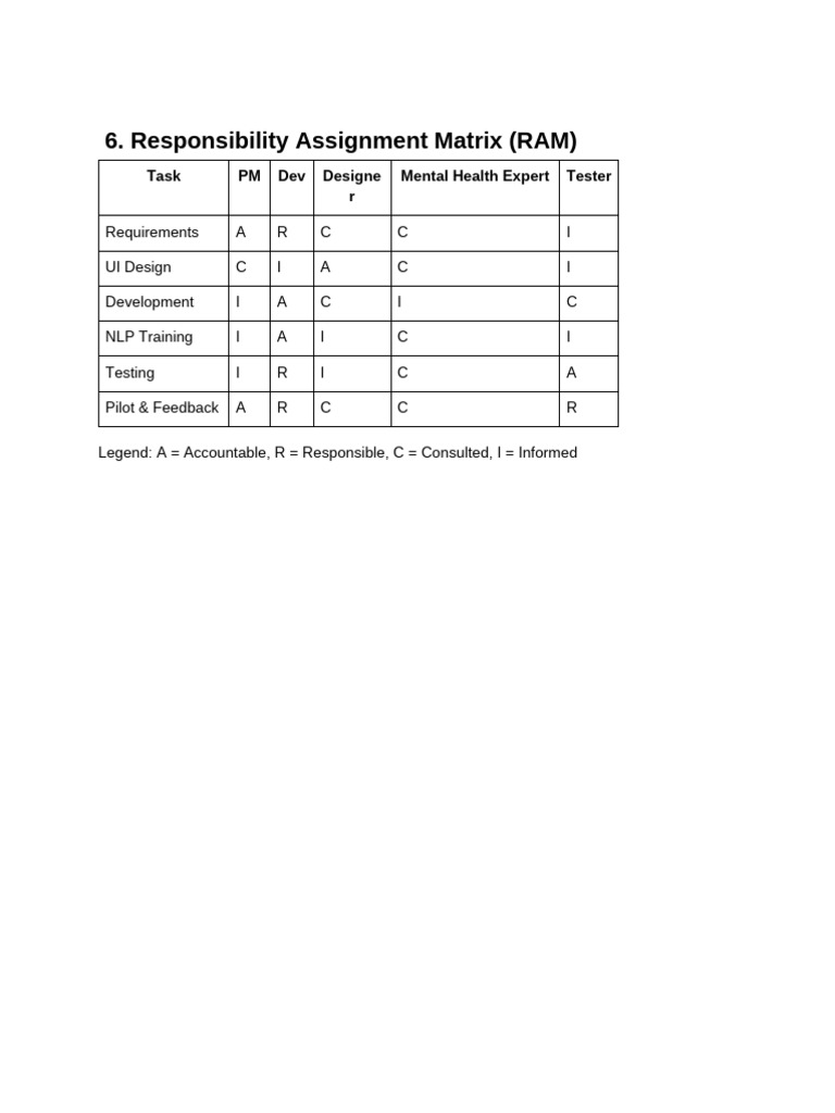 Responsibility Assignment Matrix Overview | PDF