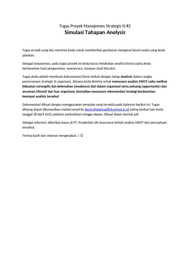 p10 Si701 Tahapan-Analysis Tugas-Proyek-3 | PDF