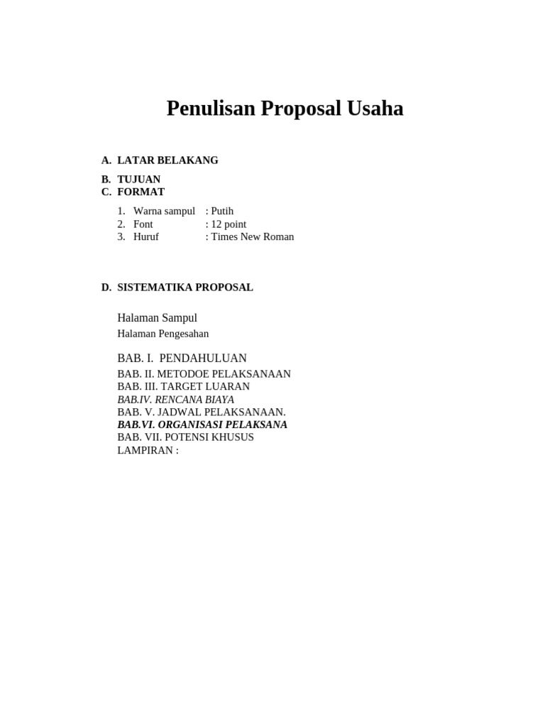 Pedoman Proposal | PDF
