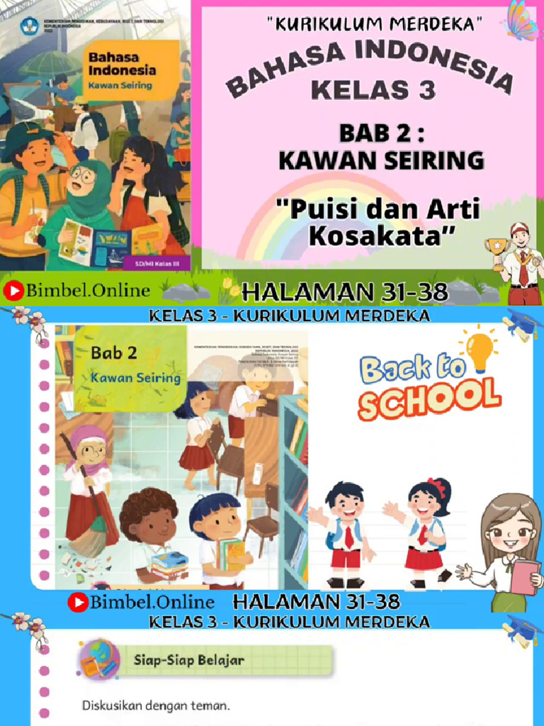 Bhs Ind Kelas 3 Bab 2 - Puisi Dan Arti Kosakata - Halaman 31-38 | PDF
