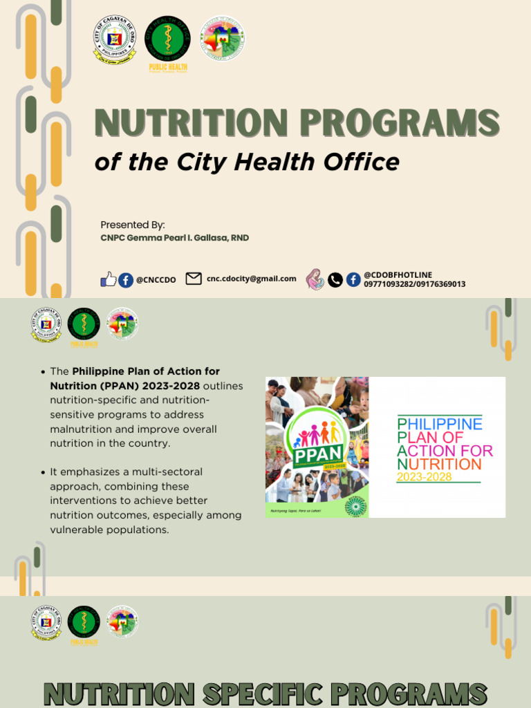 Nutrition Programs of CHO PDF | PDF | Malnutrition | Obesity