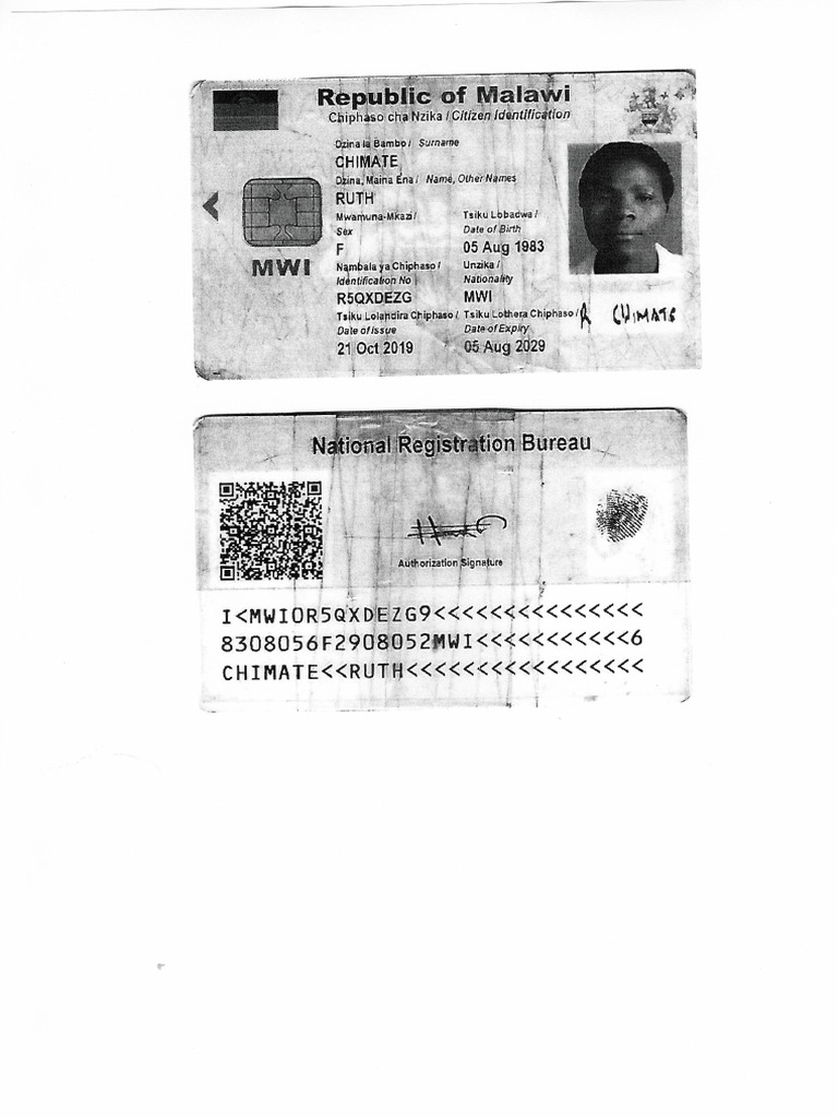 Ruth National Id | PDF