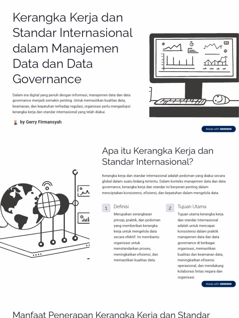 Kerangka Kerja Dan Standar Internasional Dalam Manajemen Data Dan Data Governance | PDF