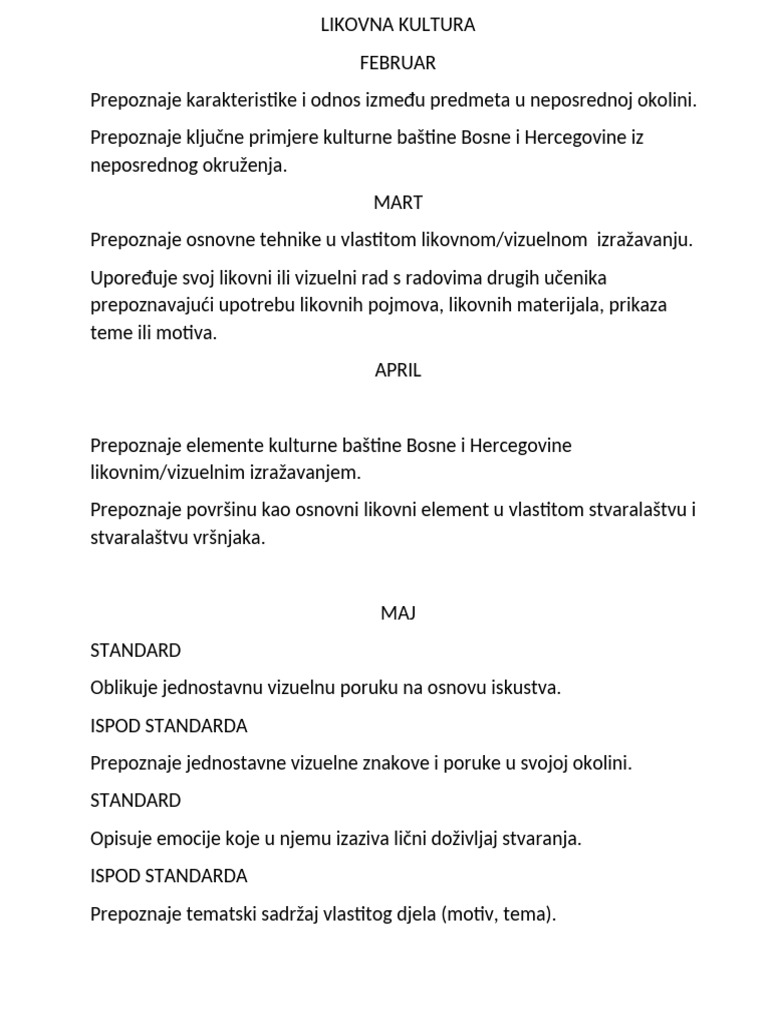 Likovna Kultura II Pol | PDF