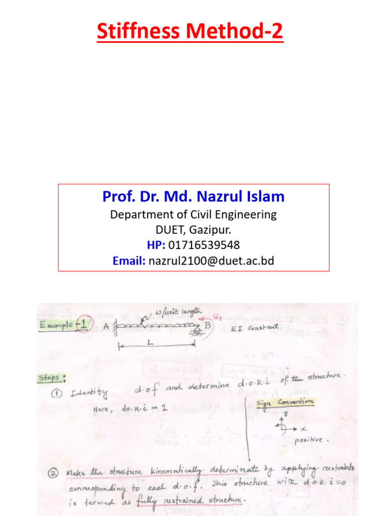 Stiffness Method | PDF