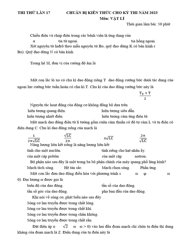 Thi Thu Lan 17 - 4thang - HS | PDF