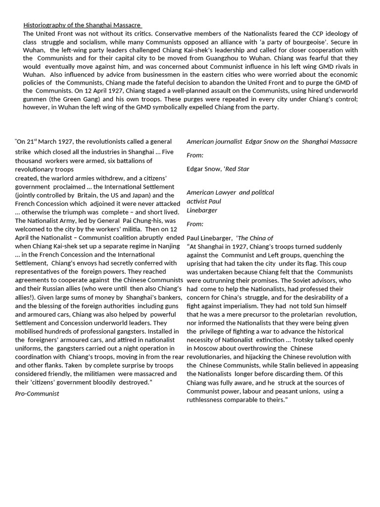 Shanghai Massacre Source Work I Did For Modern History Year 11 Term 2 ...