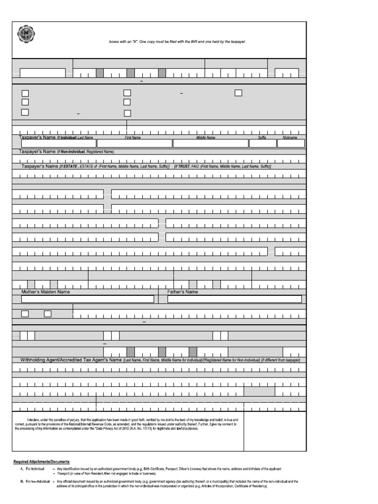 BIR Form 1904 Registration Guide | PDF | Taxpayer | Taxes