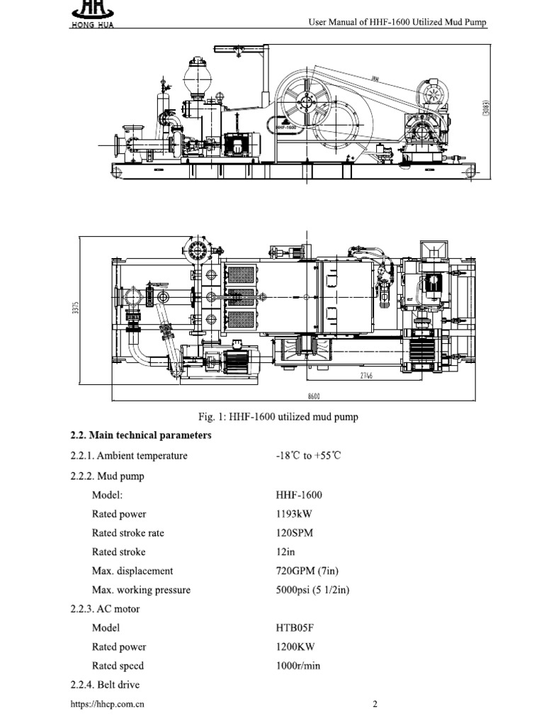 HHF-1600 Utilized Mud Pump 3 | PDF