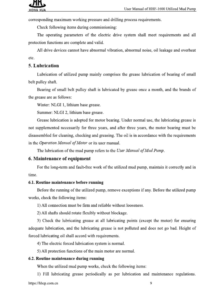 HHF-1600 Utilized Mud Pump 5 | PDF