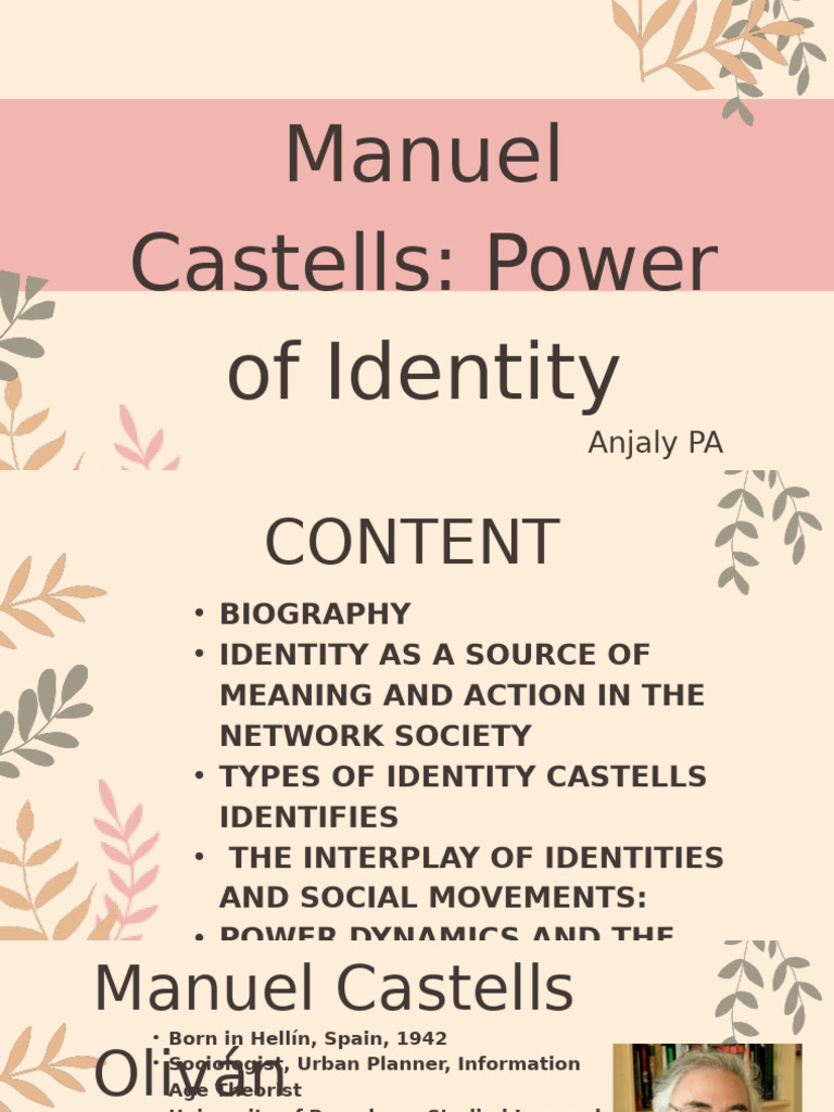 Castells: Identity in Network Society | PDF | Patriarchy | Feminism