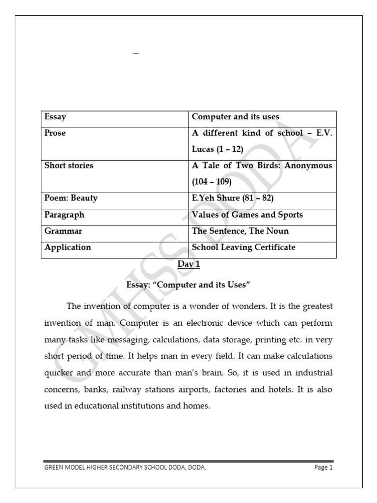 6th (Final Hindi) Booklet No. 1 - 60 copies | PDF | Grammatical Tense ...