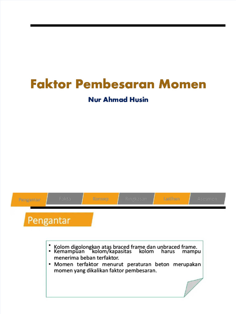 PDF 85 Faktor Pembesaran Momen Compress | PDF
