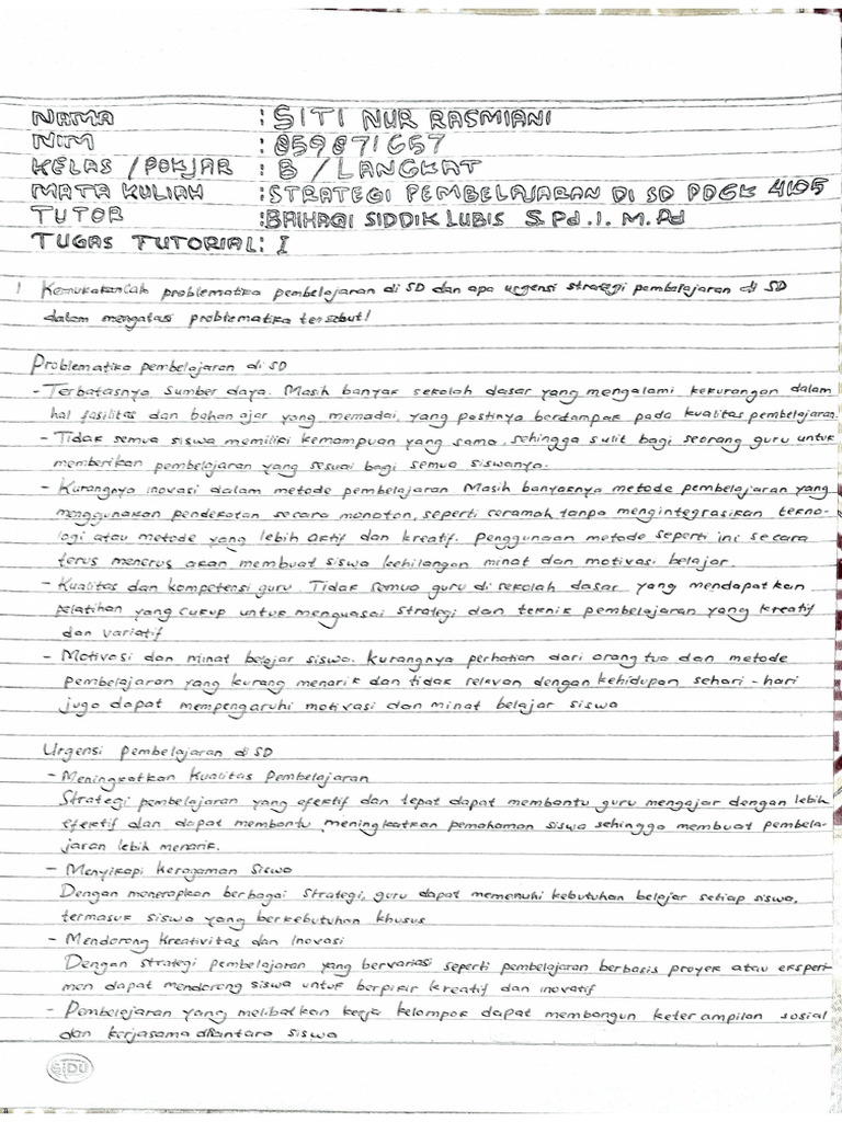 TT 1 Strategi Siti | PDF